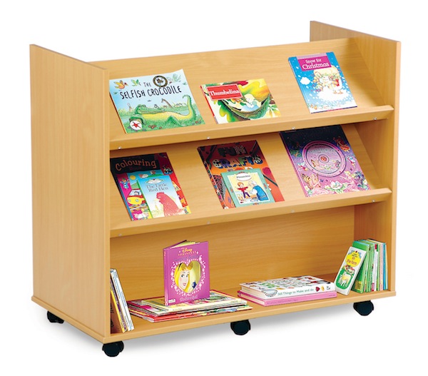 Library Unit with 2 Angled and 1 Horizontal Shelf Both Sides - MEQ2LU ...