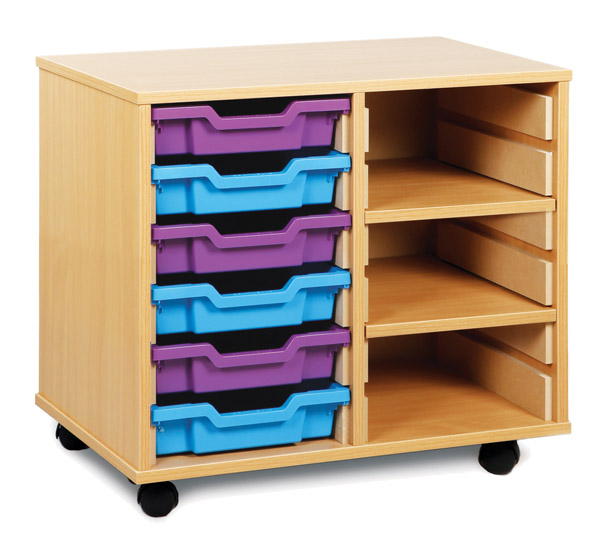 Shallow Tray Unit with 2 Adjustable Shelves - Transform Designs